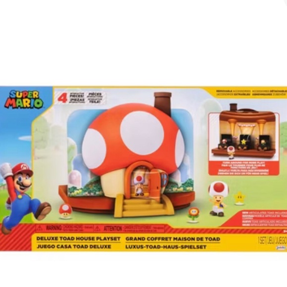Toys | New Super Mario Deluxe Toad House Play Set | Poshmark